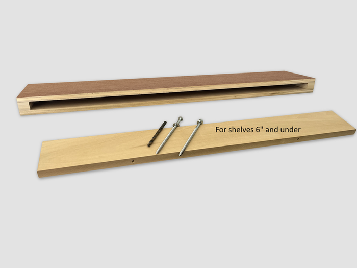 Floating Shelf in African Mahogany Quick Ship