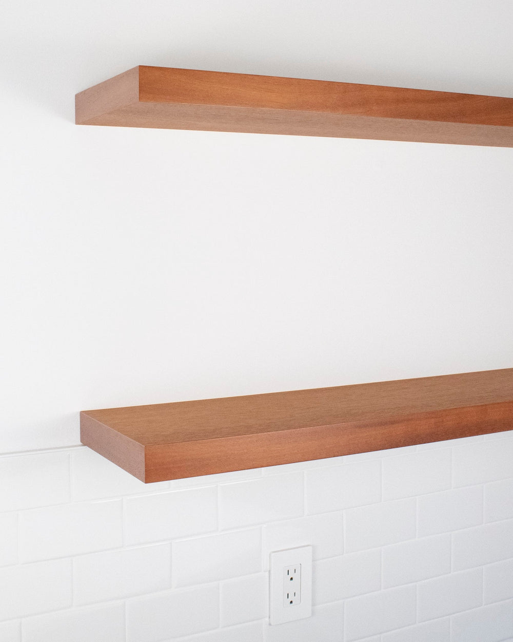 Floating Shelf in African Mahogany Quick Ship