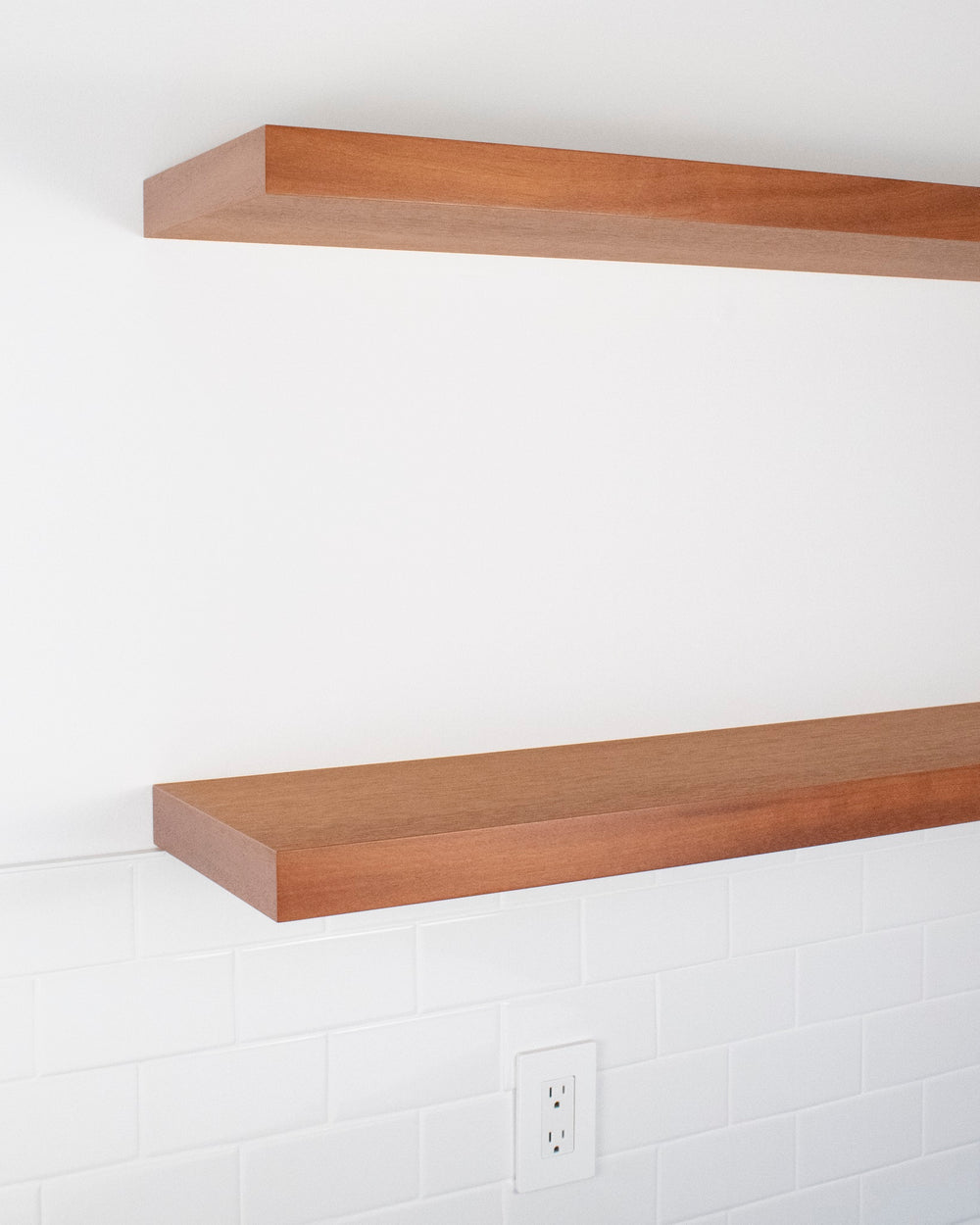 African Mahogany Floating Shelves 1.75” thick