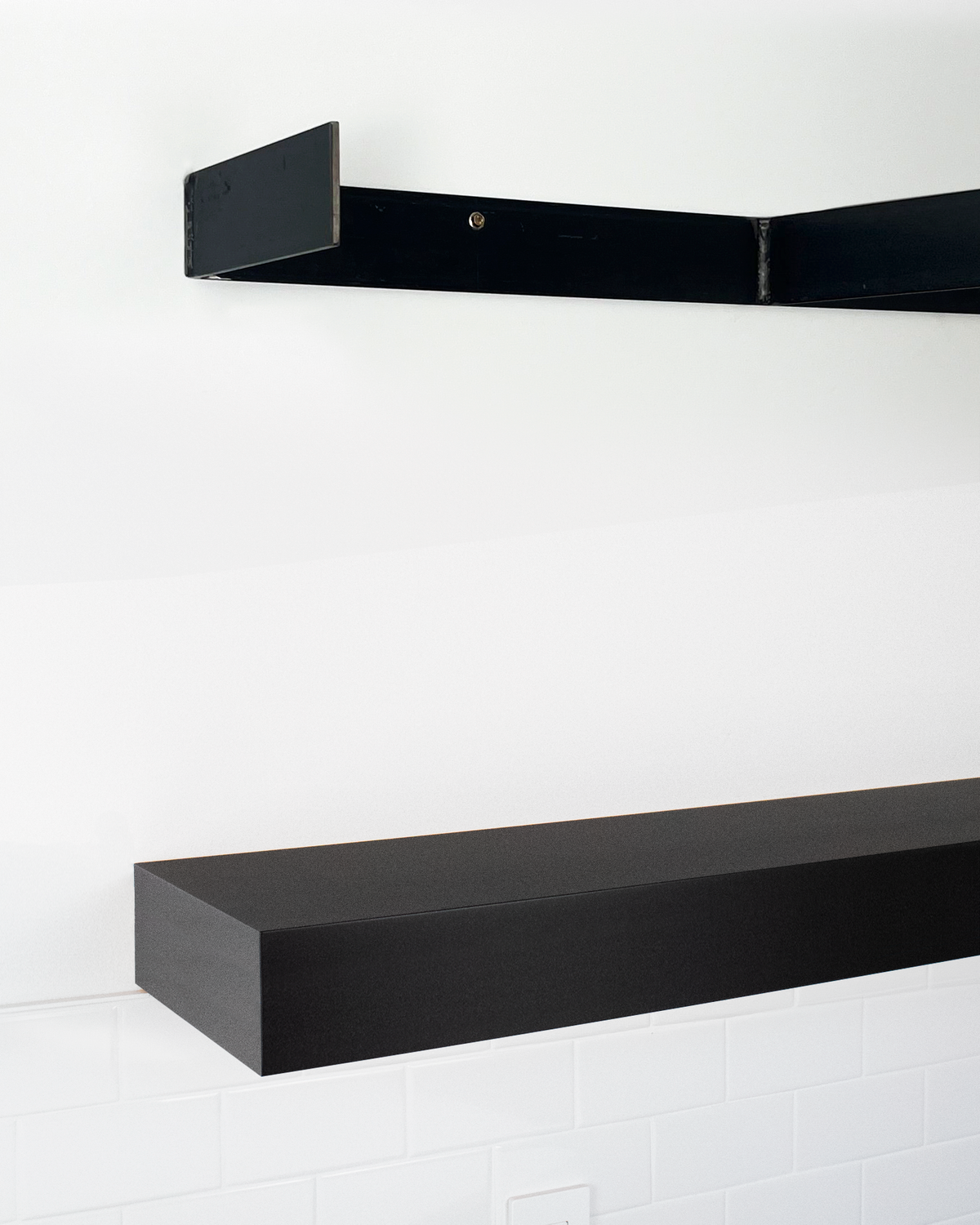 Black (Ebonized Mahogany) Floating Shelves 2-4" thick