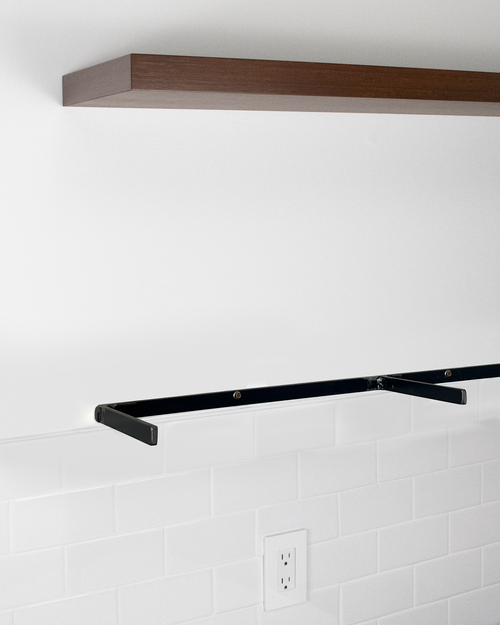 Chocolate Bamboo Floating Shelves Quick Ship