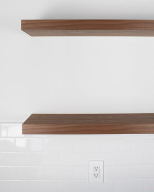 Custom Floating Wood Shelves from 1.75"-6" Thick