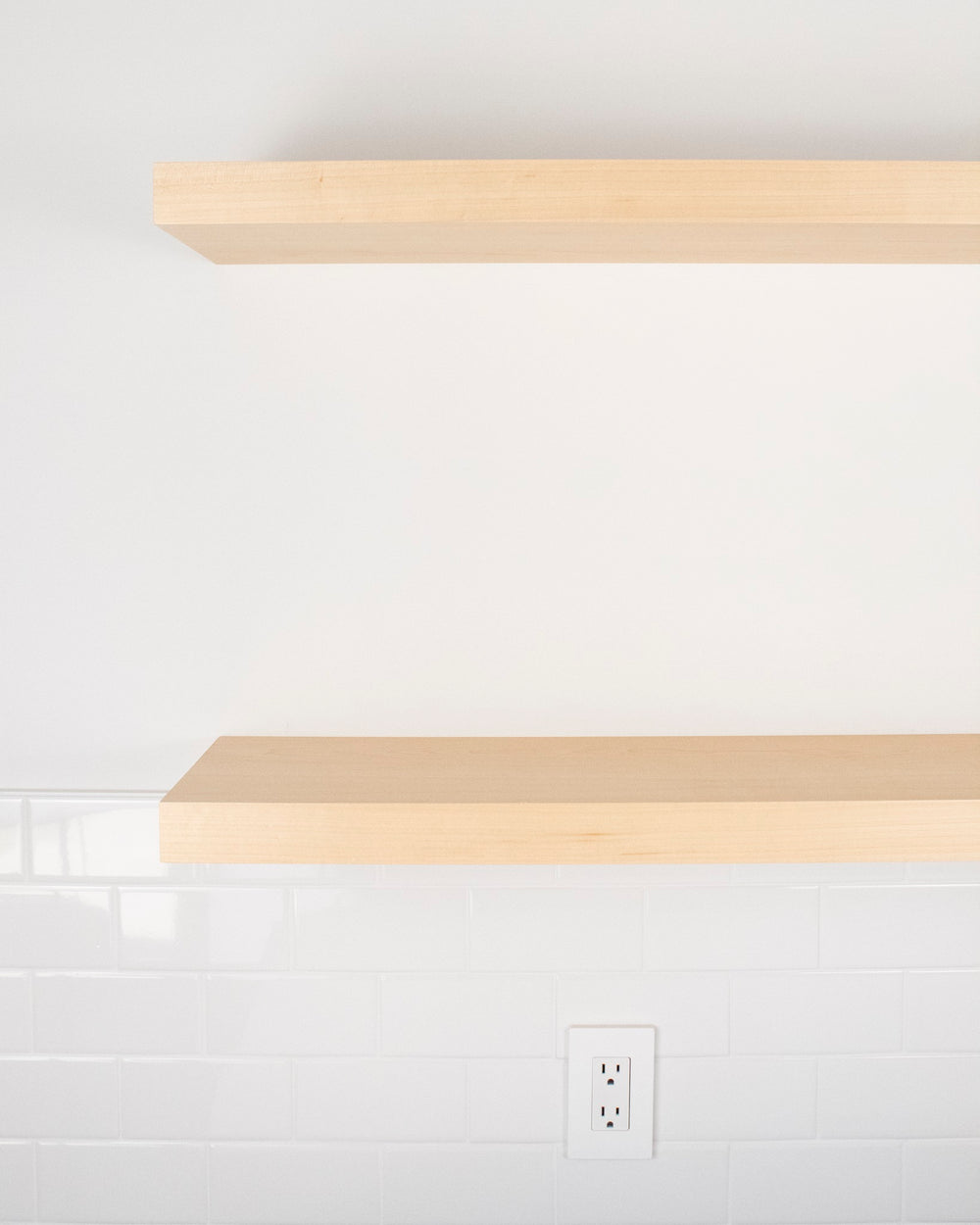 Custom Floating Wood Shelves from 1.75"-6" Thick