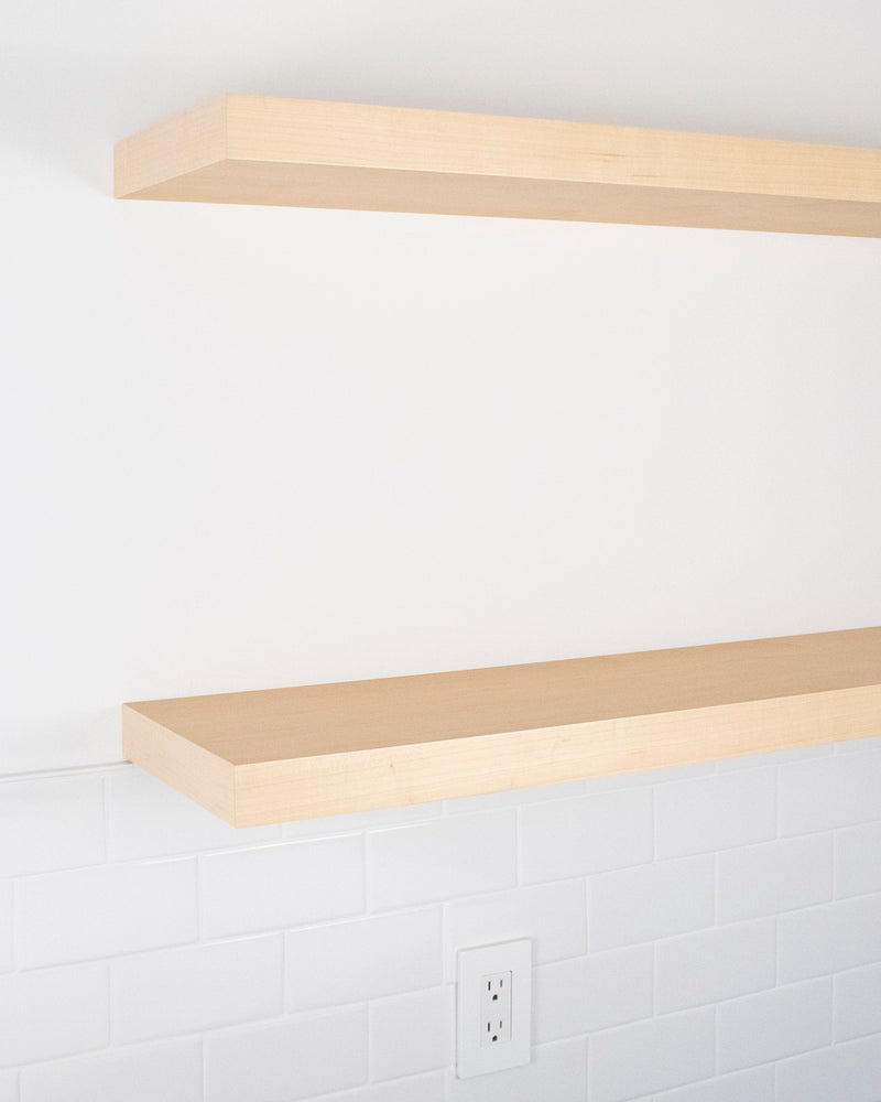 Maple Floating Shelves Quick Ship
