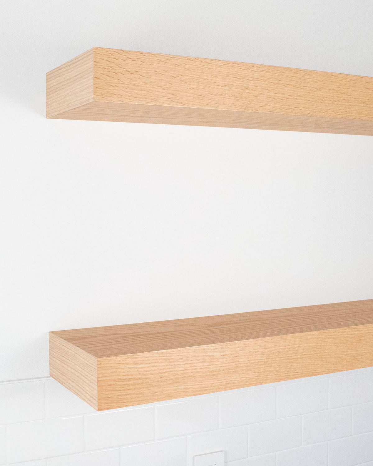 Red Oak Floating Shelves 2-4" thick