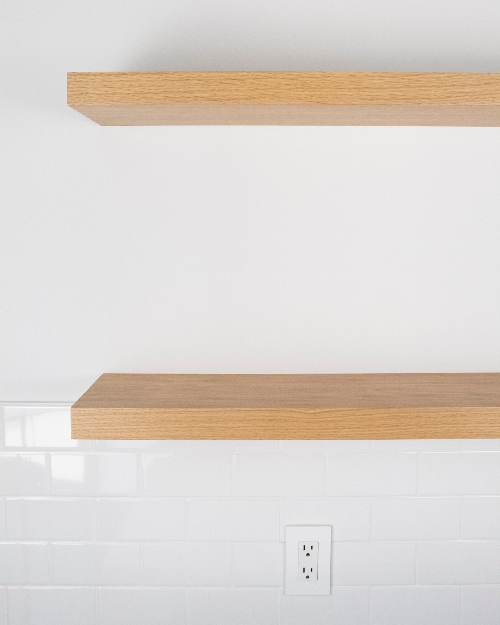 Custom Floating Wood Shelves from 1.75"-6" Thick