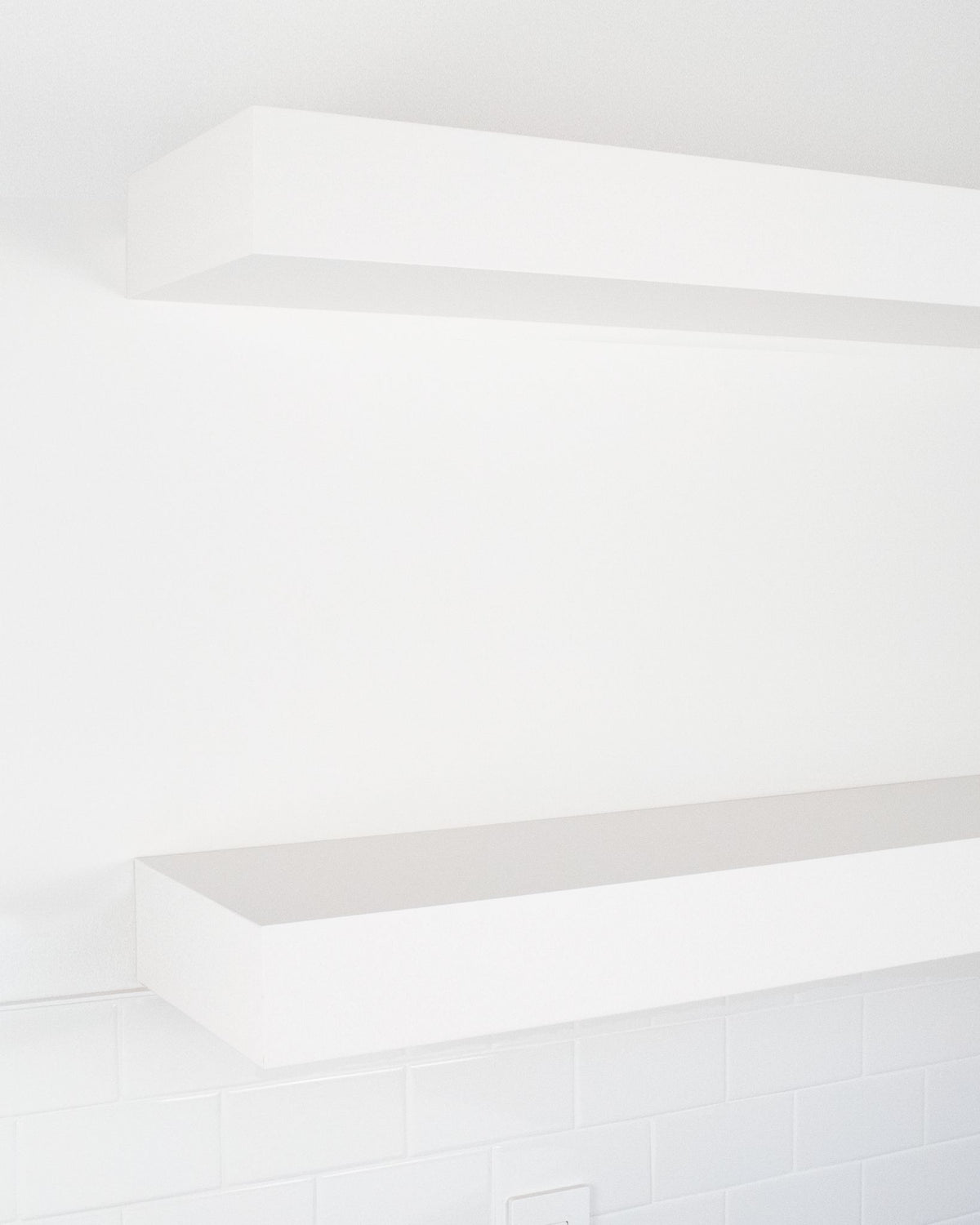 White Floating Shelves 2-4" thick