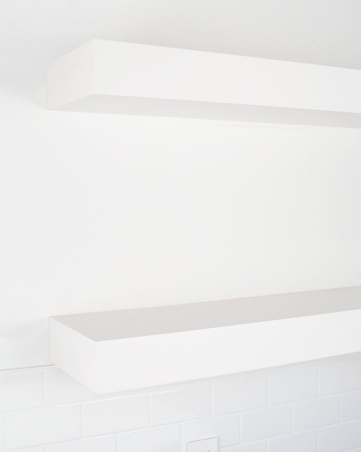 White Floating Shelves 2-4" thick